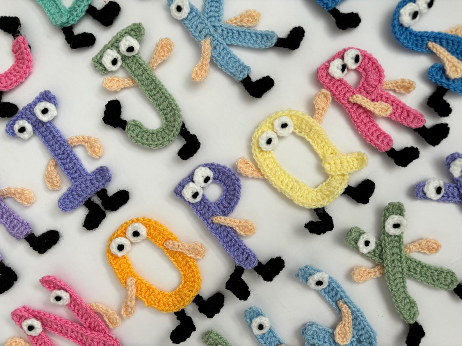 Alphabet Pals Crochet Applique Pattern Instant Pdf Download - Etsy