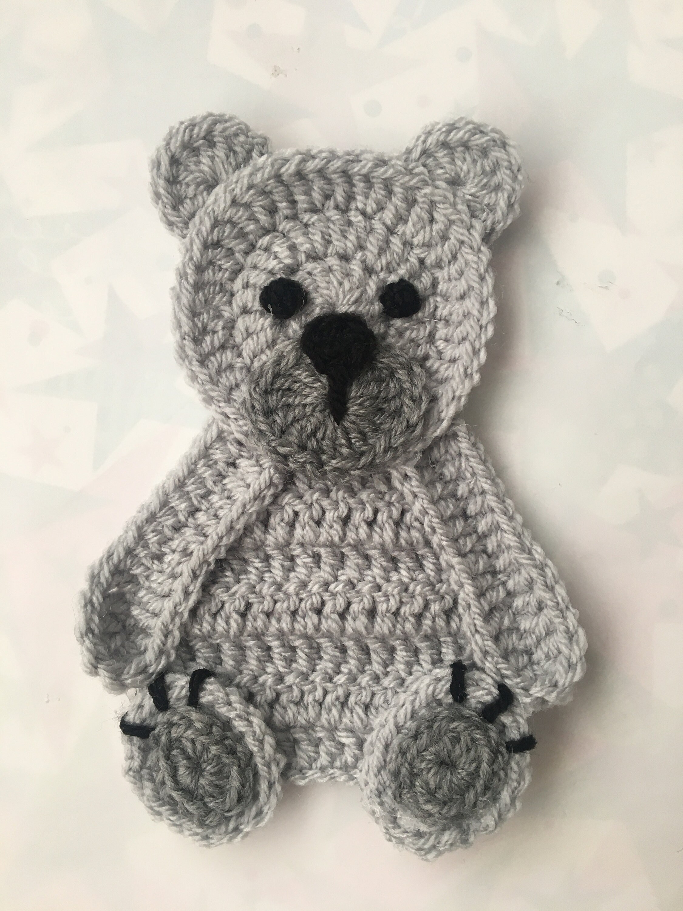 Small Bear Crochet Applique Pattern Instant Pdf Download | Etsy
