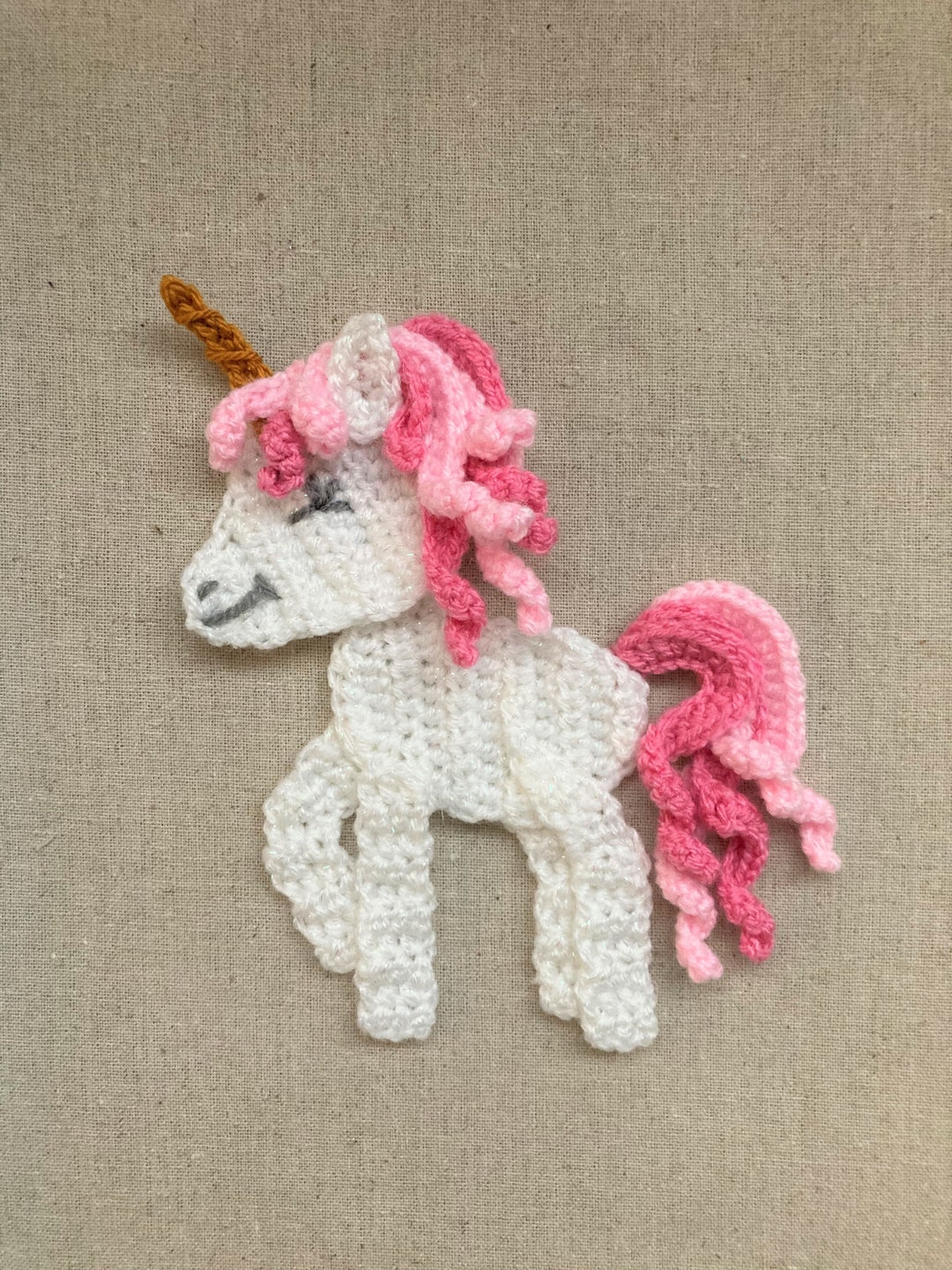 Unicorn Applique Crochet Pattern Instant Pdf Download - Etsy