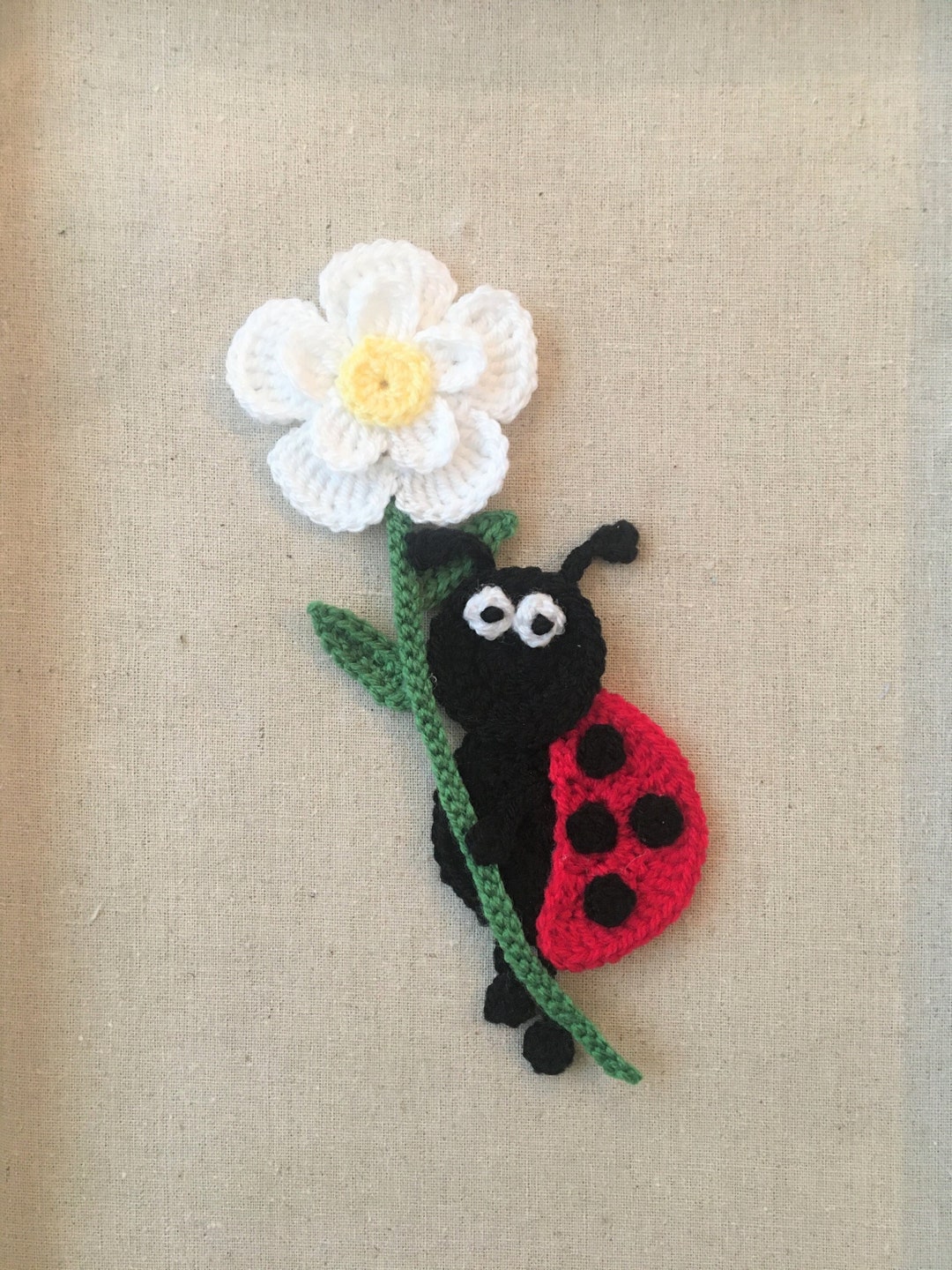 Crochet Pattern - Ladybird With a Flower Applique - Instant Pdf ...