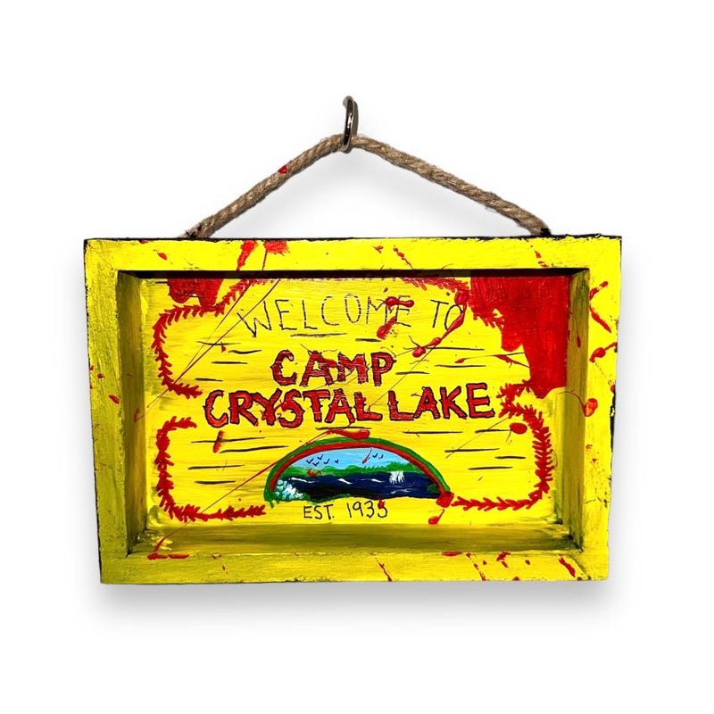 Camp Crystal Lake Sign - Etsy