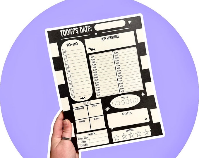 Gothic Daily Planner - Etsy