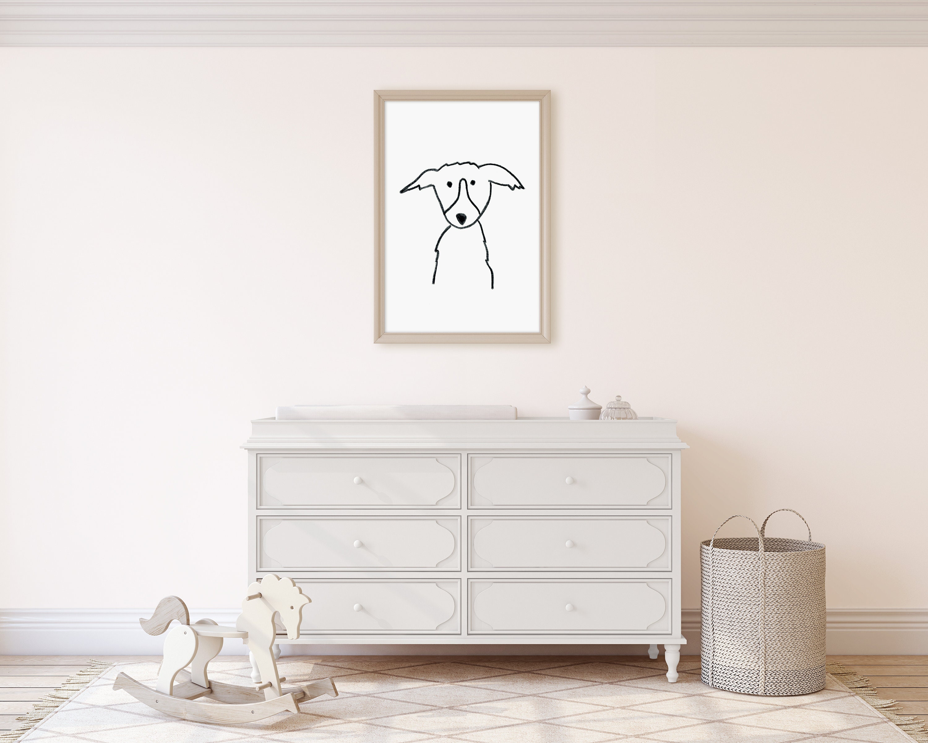 Sheep Dog, Line Drawing, Border Collie, Farm Dog, Dog Nursery ...