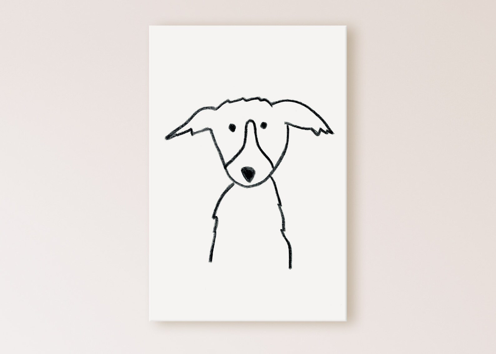 Sheep Dog Line Drawing Border Collie Farm Dog Dog Nursery - Etsy