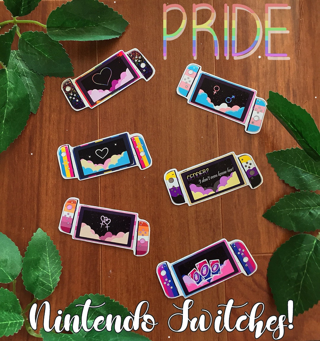 Pride-themed Nintendo Switch Stickers Hand-cut Stickers - Etsy Australia