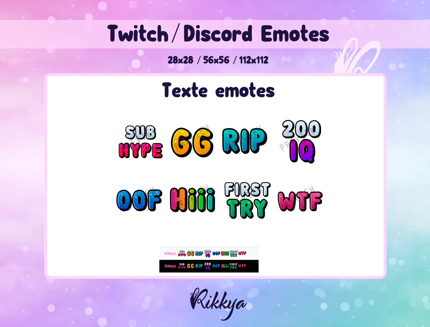 Twitch Sub Emote - Text - Instant Download / P2U. Premade Stream Design ...