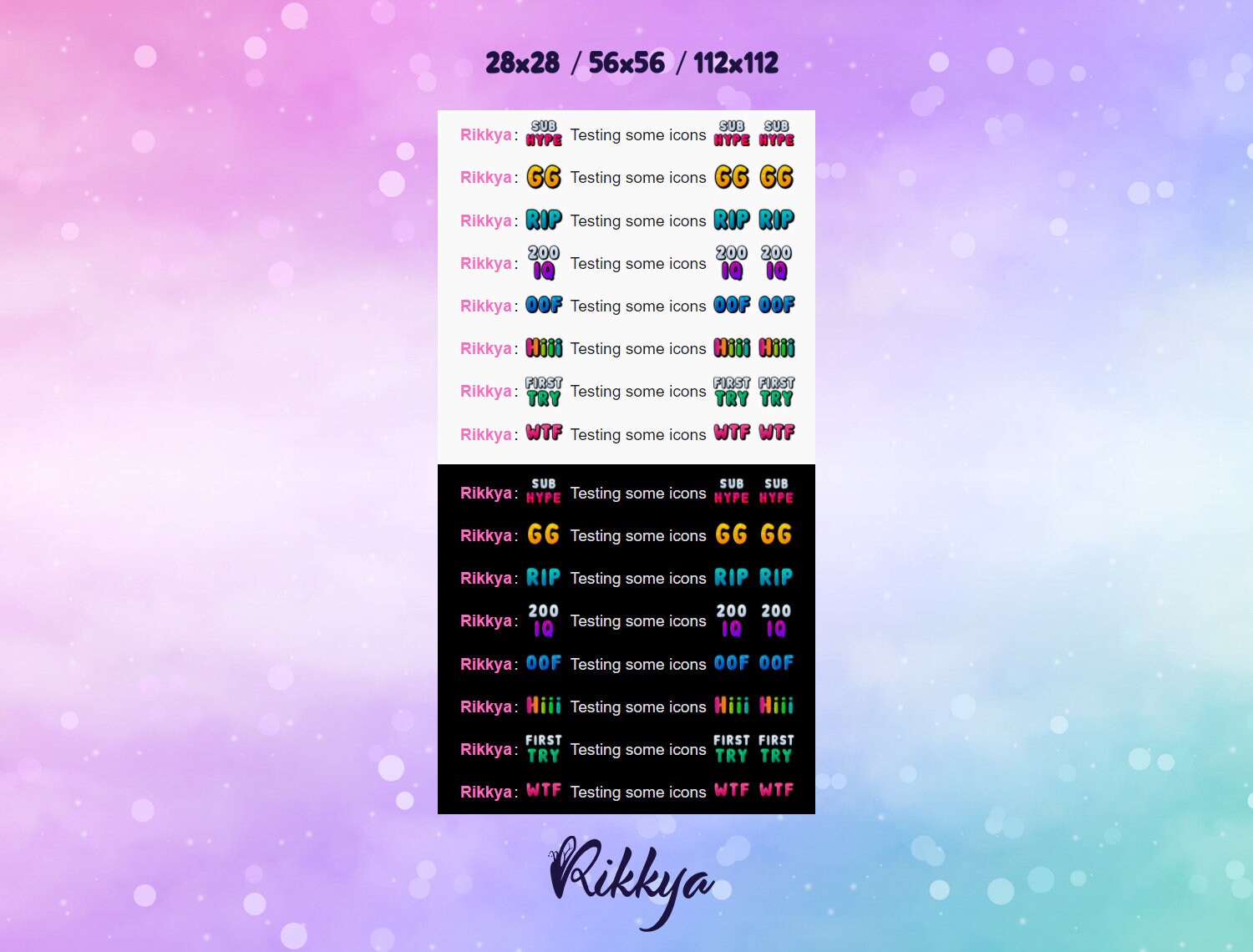 Twitch Sub Emote - Text - Instant Download / P2U. Premade Stream Design ...