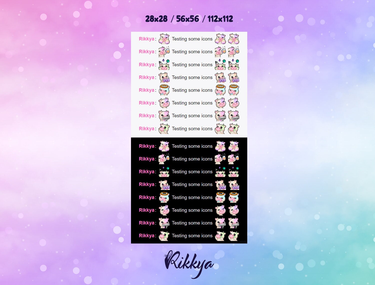 Twitch Sub Emote Giga Pack Pastel Cow Instant Download / P2U. Premade ...