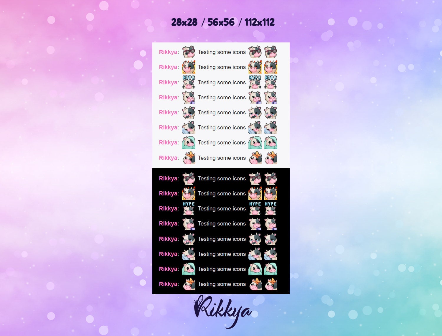 Twitch Sub Emote/badge Giga Pack Cow Instant Download / P2U. Premade ...