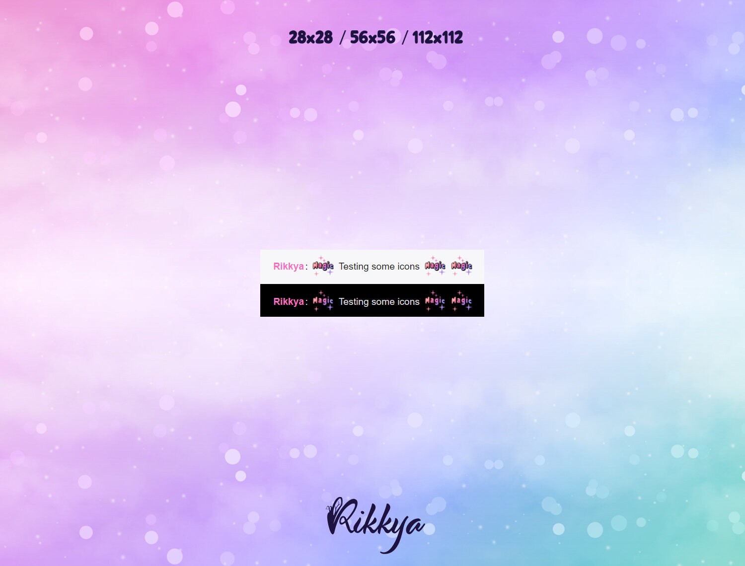 Twitch Sub Emote Text Magic Rainbow Instant Download / P2U. Premade ...