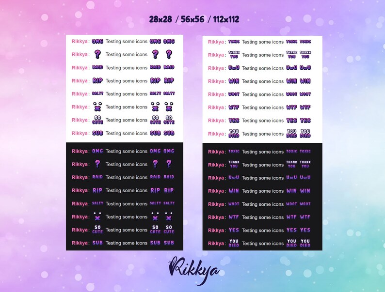 Twitch Sub Emote - Text Galaxy - Instant Download / P2U. Premade Stream ...