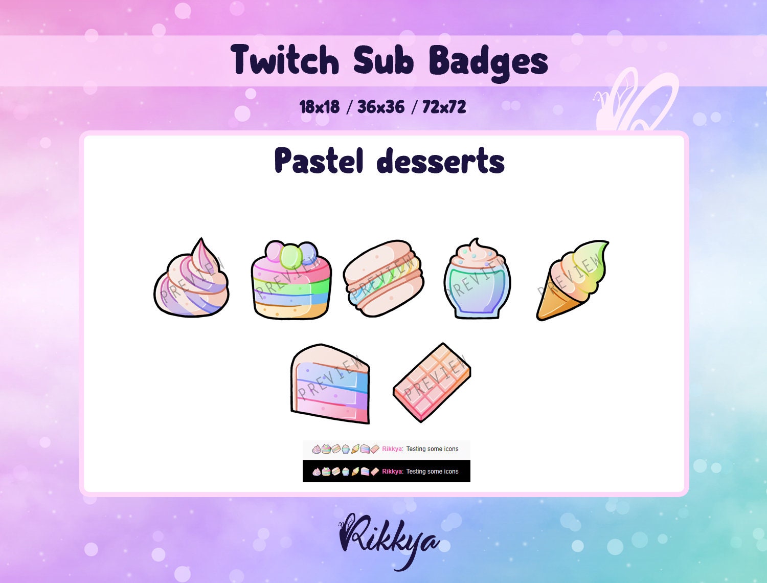 Art & Collectibles Drawing & Illustration Kawaii Cookie Sub Badges for ...