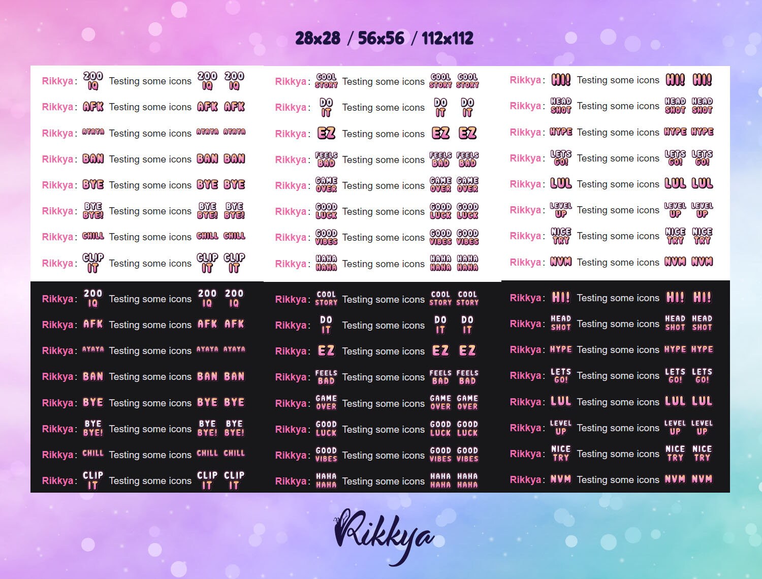 Twitch Sub Emote - Text Pink - Instant Download / P2U. Premade Stream ...