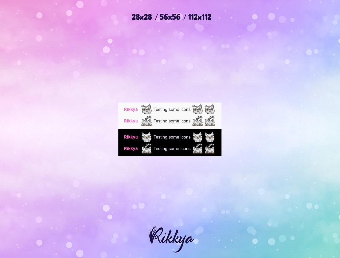 Twitch Emote Lemur Instant Download / P2U. Premade Stream Design. Gamer ...