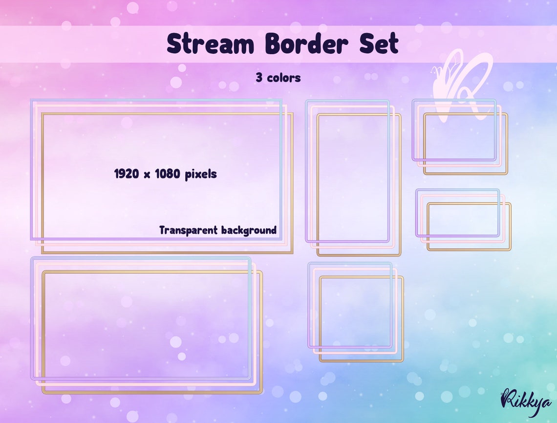 Pack Twitch Border Stream Instant Download / P2U. Premade - Etsy