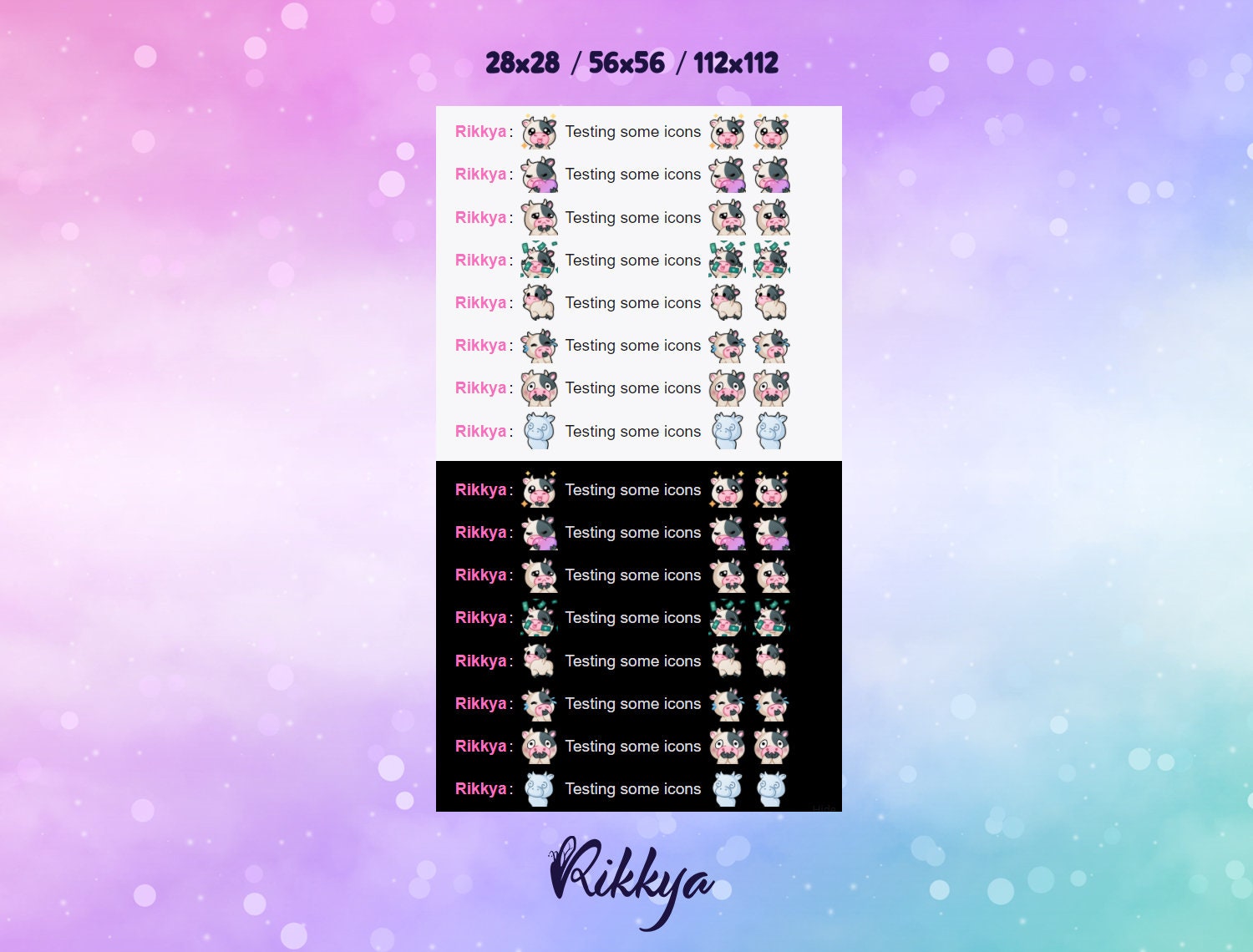 Twitch Sub Emote/badge Giga Pack Cow Instant Download / P2U. Premade ...