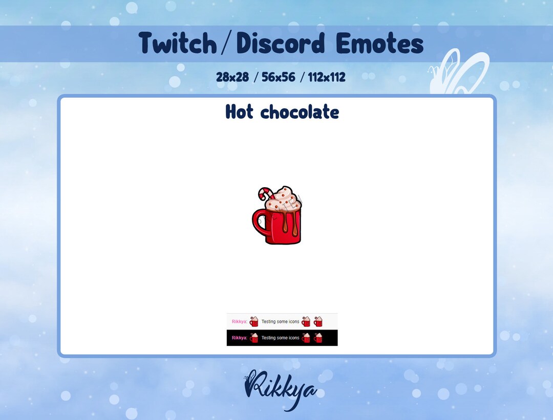 Twitch Emote Hot Chocolate Instant Download / P2U. Premade Stream ...