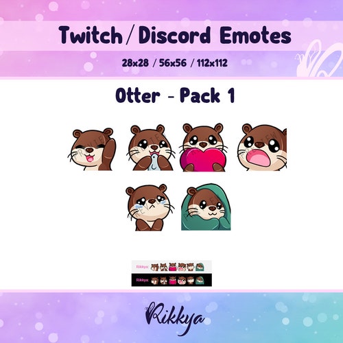 Twitch Emote Otter Pack 2 Instant Download / P2U. Premade - Etsy
