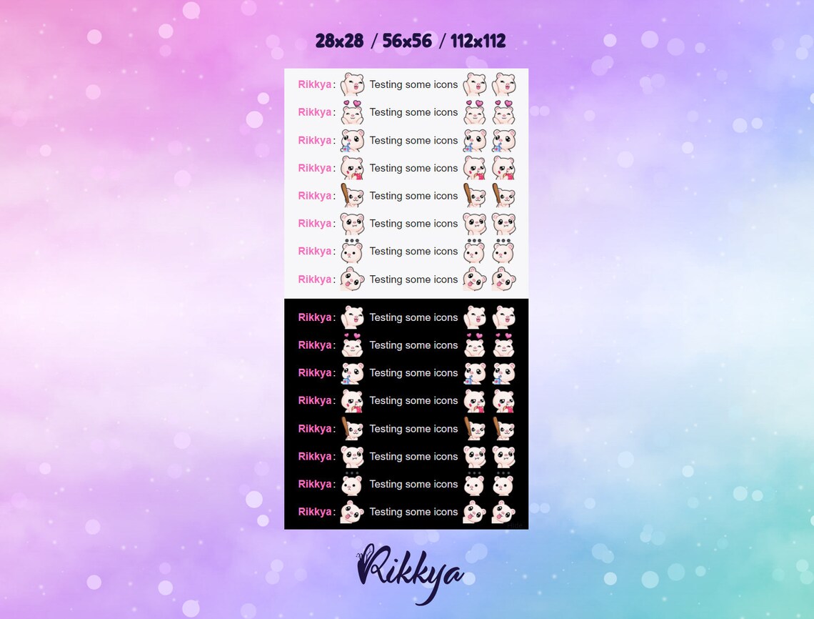 Twitch Sub Emote Giga Pack White Bear Instant Download / - Etsy