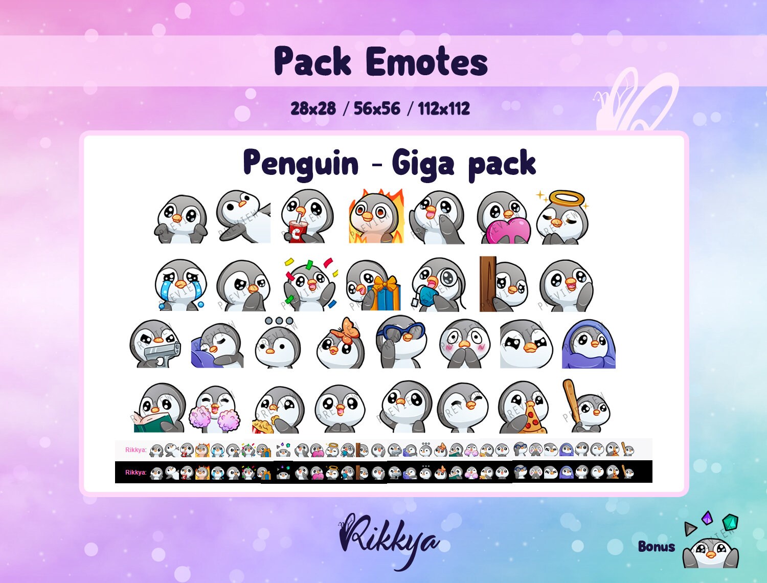 Twitch Sub Emote/badge Giga Pack Penguin Instant Download - Etsy
