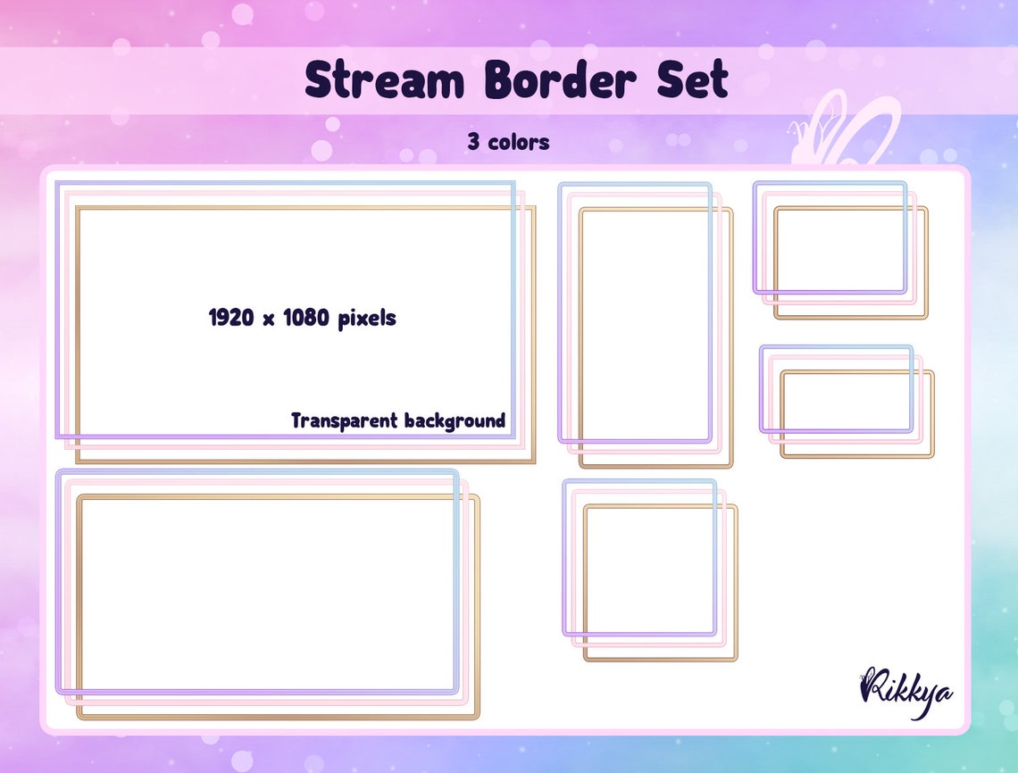 Pack Twitch Border Stream Instant Download / P2U. Premade - Etsy