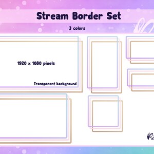 Pack Twitch Border Stream - Instant Download / P2U. Premade Stream ...
