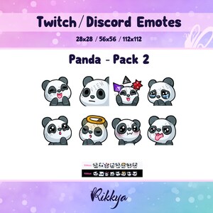 Twitch Emote - Panda Pack 2 - Instant Download / P2U. Premade Stream ...