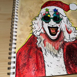 Art the Clown Santa Drawing 9x12 In. - Etsy