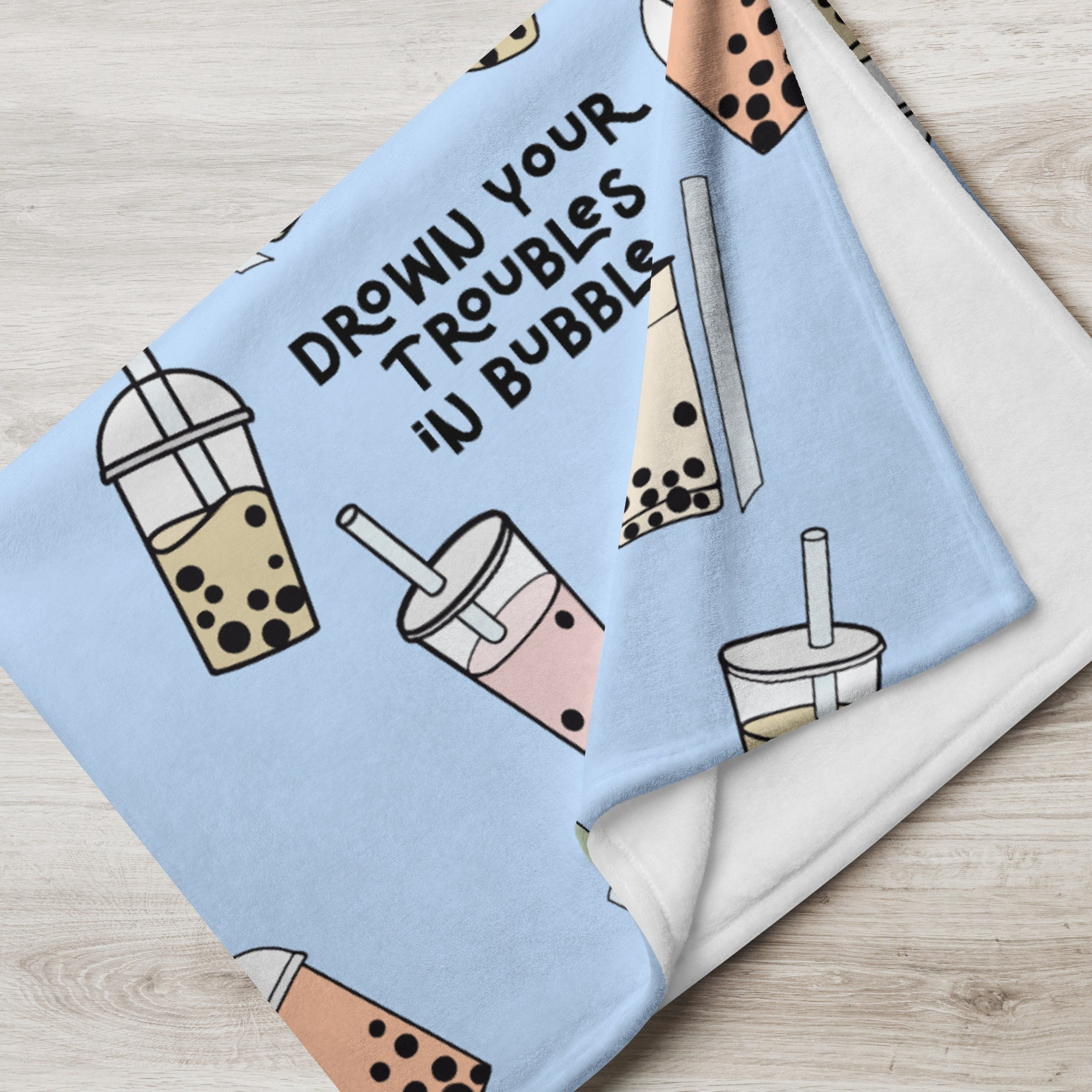 Boba Tea Throw Blanket Milk Tea Blanket Gift for Boba Lover Milk Tea ...
