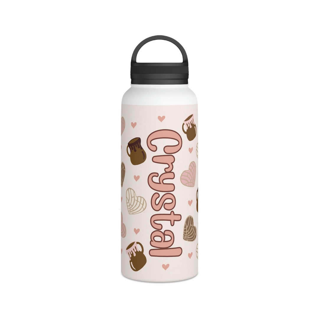 Personalized Concha Stainless Steel Water Bottle With Handle and Lid ...