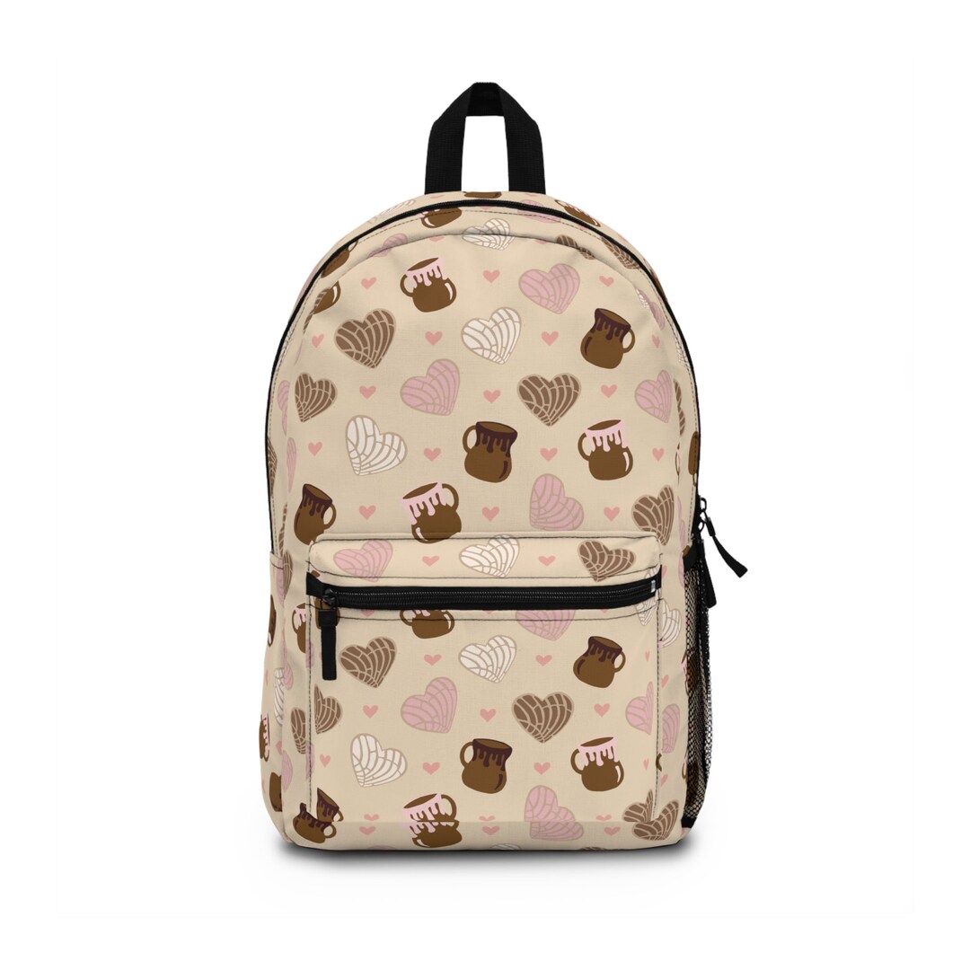 Pink Heart Concha Backpack/pan Dulce Student Backpack/mexican Sweet ...