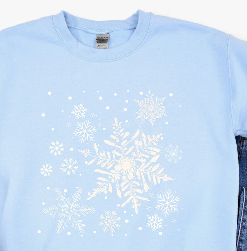 Snowflake Sweatshirt/christmas Sweater/christmas Sweatshirt Crewneck ...