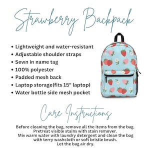 Laptop Backpack/travel Backpack/strawberry Backpack/cute Student ...