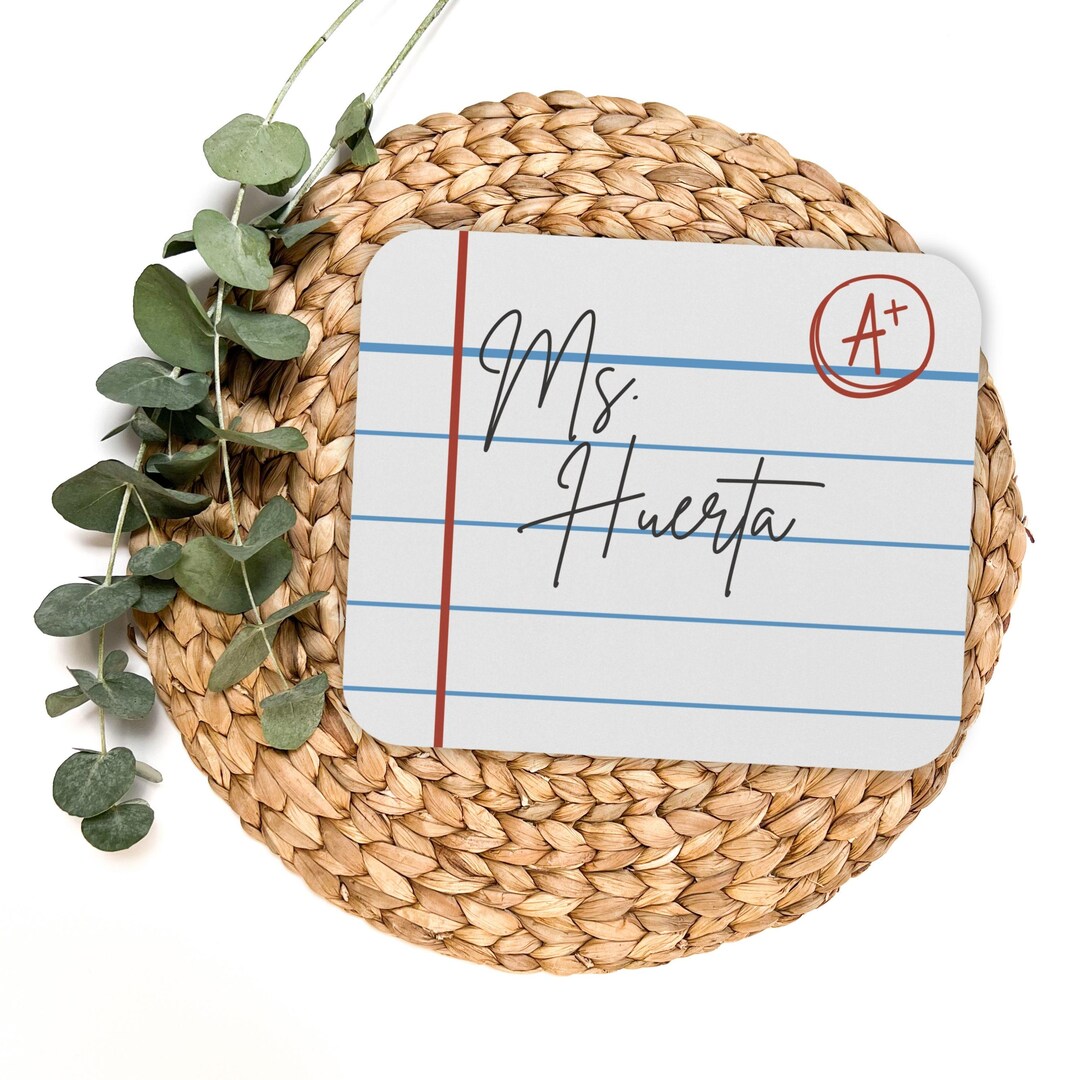 Personalized Teacher Mouse Pad, Notebook Paper Mouse Pad/unique Gift ...