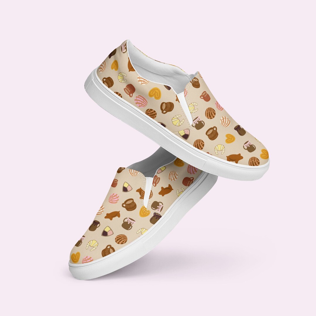 Pan Dulce Slip-on Shoes for Women/mexican Sweet Bread Canvas Shoes ...