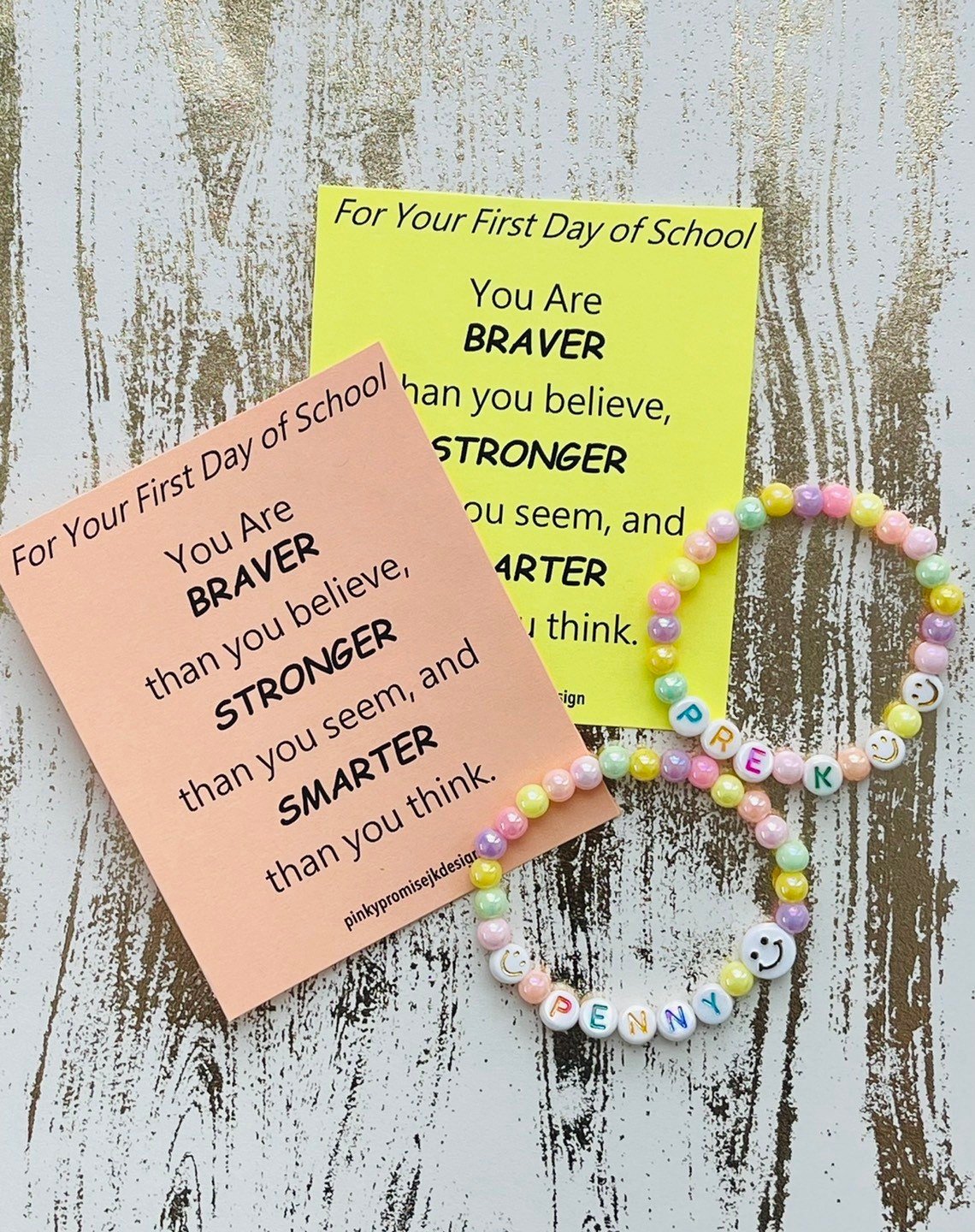 Back to School Bracelet | First Day of School Bracelet | Matching ...