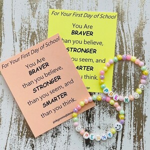 Back to School Bracelet | First Day of School Bracelet | Matching ...