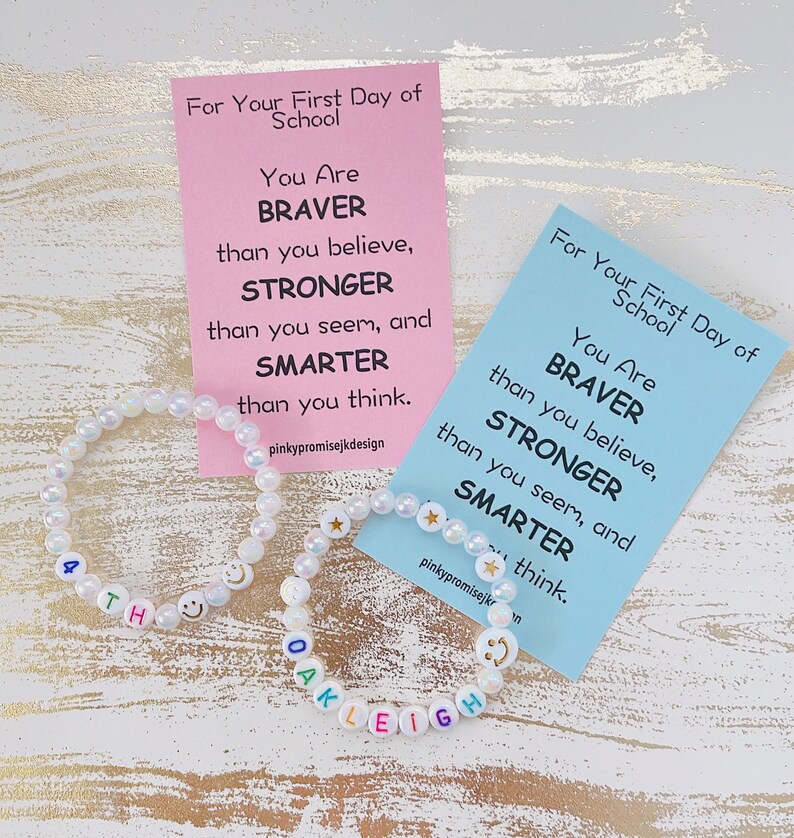Back to School Bracelet | First Day of School Bracelet | Matching ...