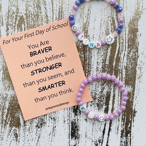 Back to School Bracelet | First Day of School Bracelet | Matching ...