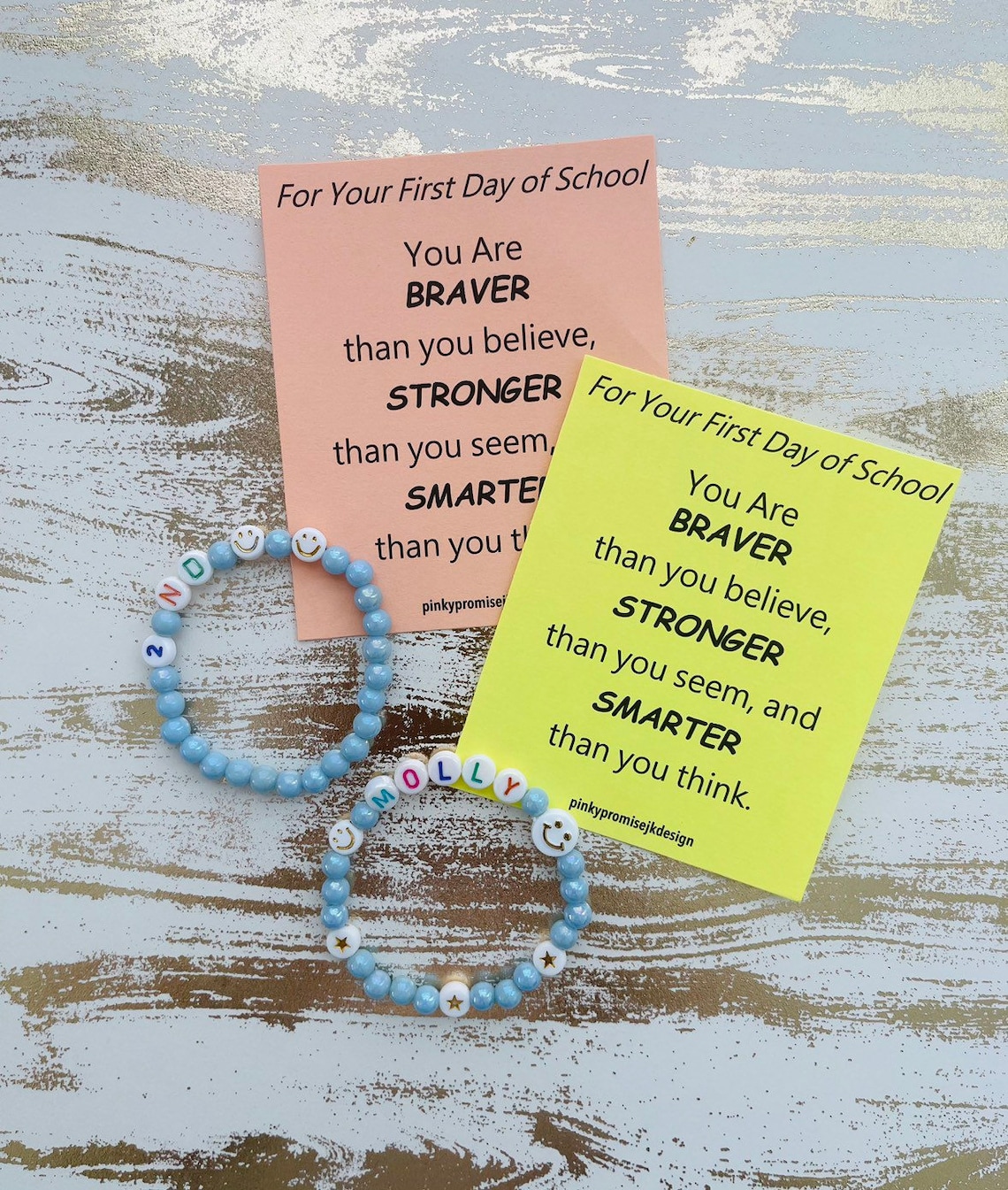 Back to School Bracelet First Day of School Bracelet | Etsy