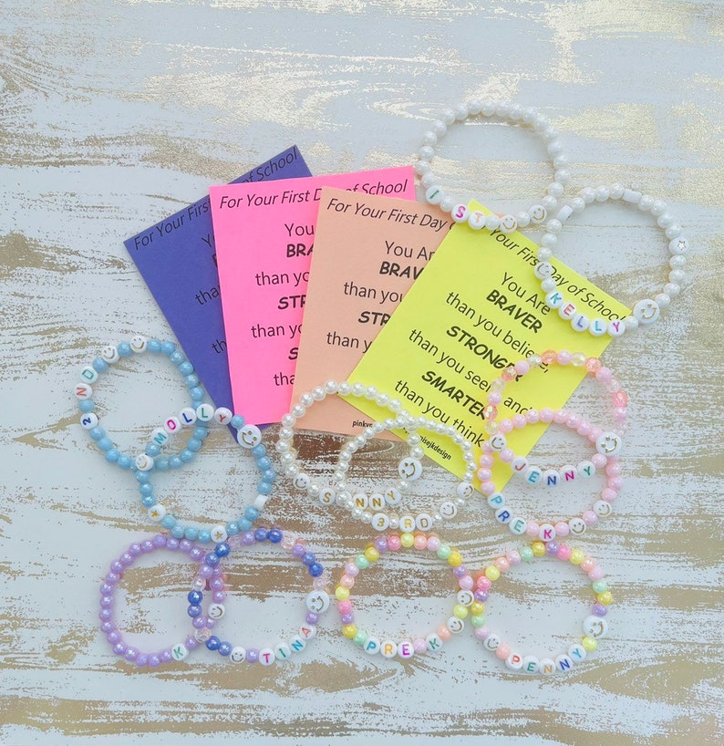 Back to School Bracelet | First Day of School Bracelet | Matching ...
