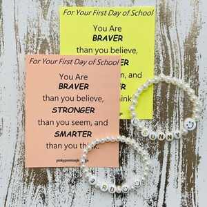 Back to School Bracelet | First Day of School Bracelet | Matching ...