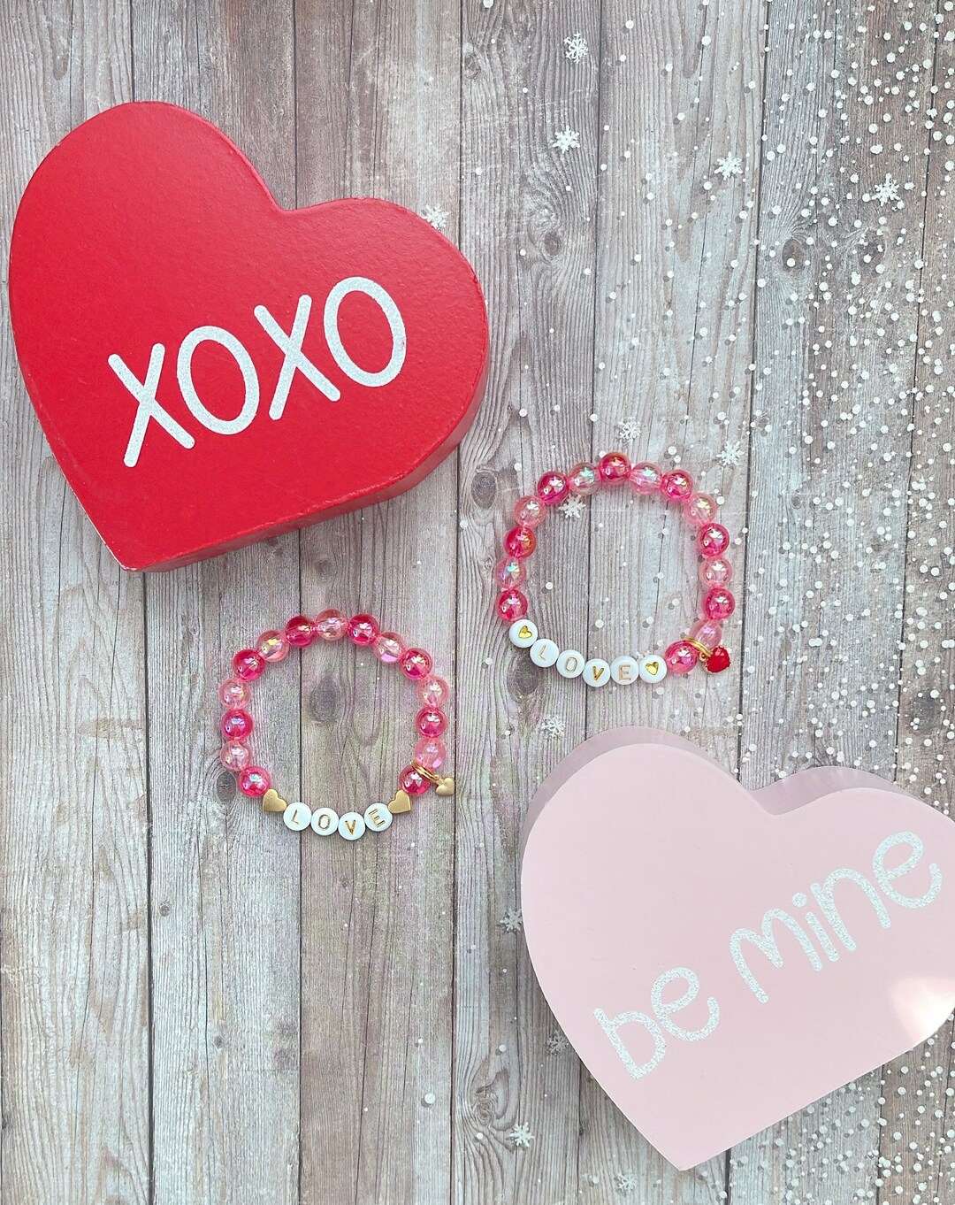 24K Personalized Valentine Beads Bracelet | Valentine’s Day Crackle ...
