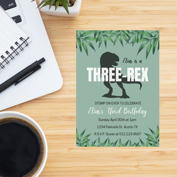 Three Rex Party - Etsy