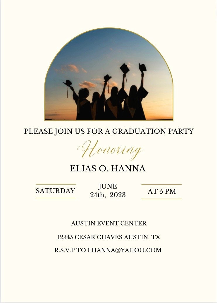 Digital Download Graduation Invitation Class of 2023 Photo Invitation ...