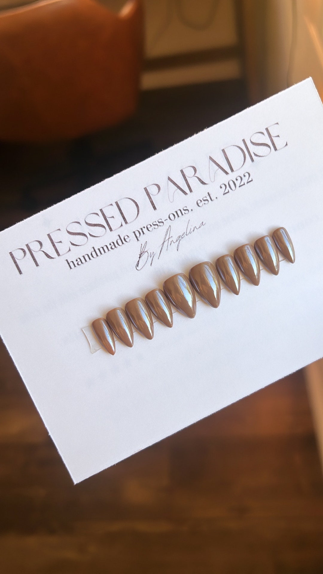 Iced Coffee Chrome Luxury Press on Nails Pressed Paradise Nails - Etsy