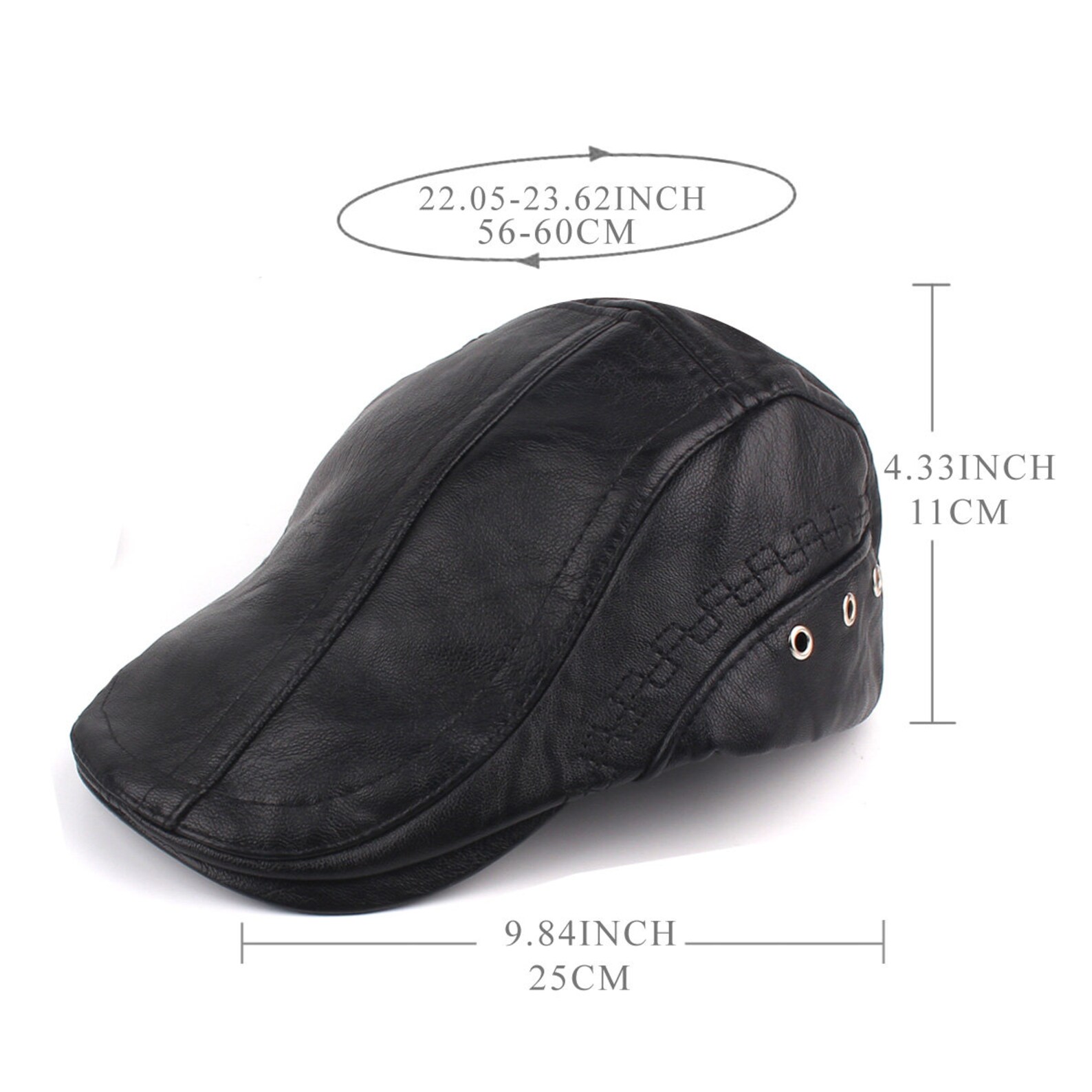 Leather Neck Tie Cap SetBlack Ties For MenSlim NecktieGroom | Etsy