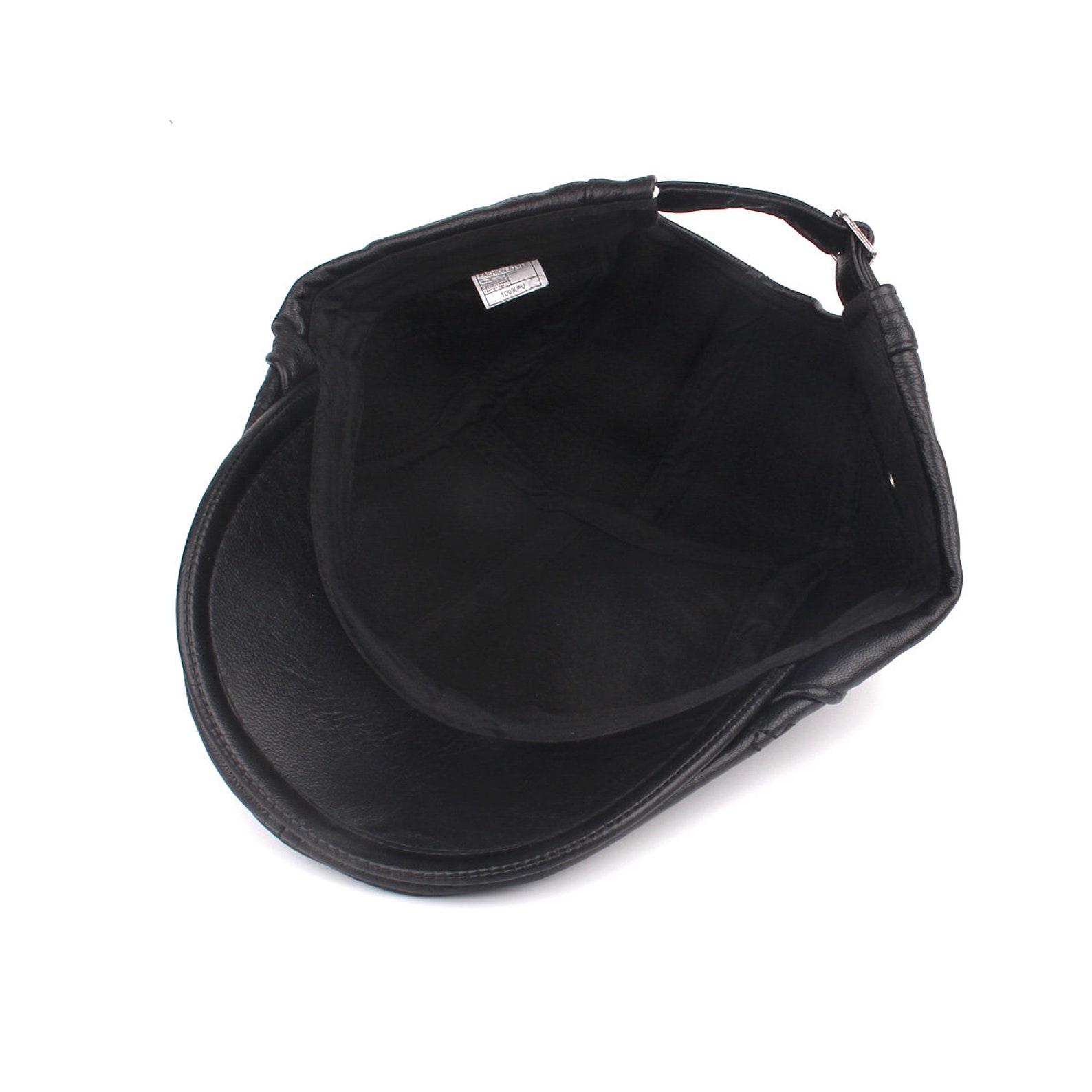 Leather Neck Tie Cap SetBlack Ties For MenSlim NecktieGroom | Etsy