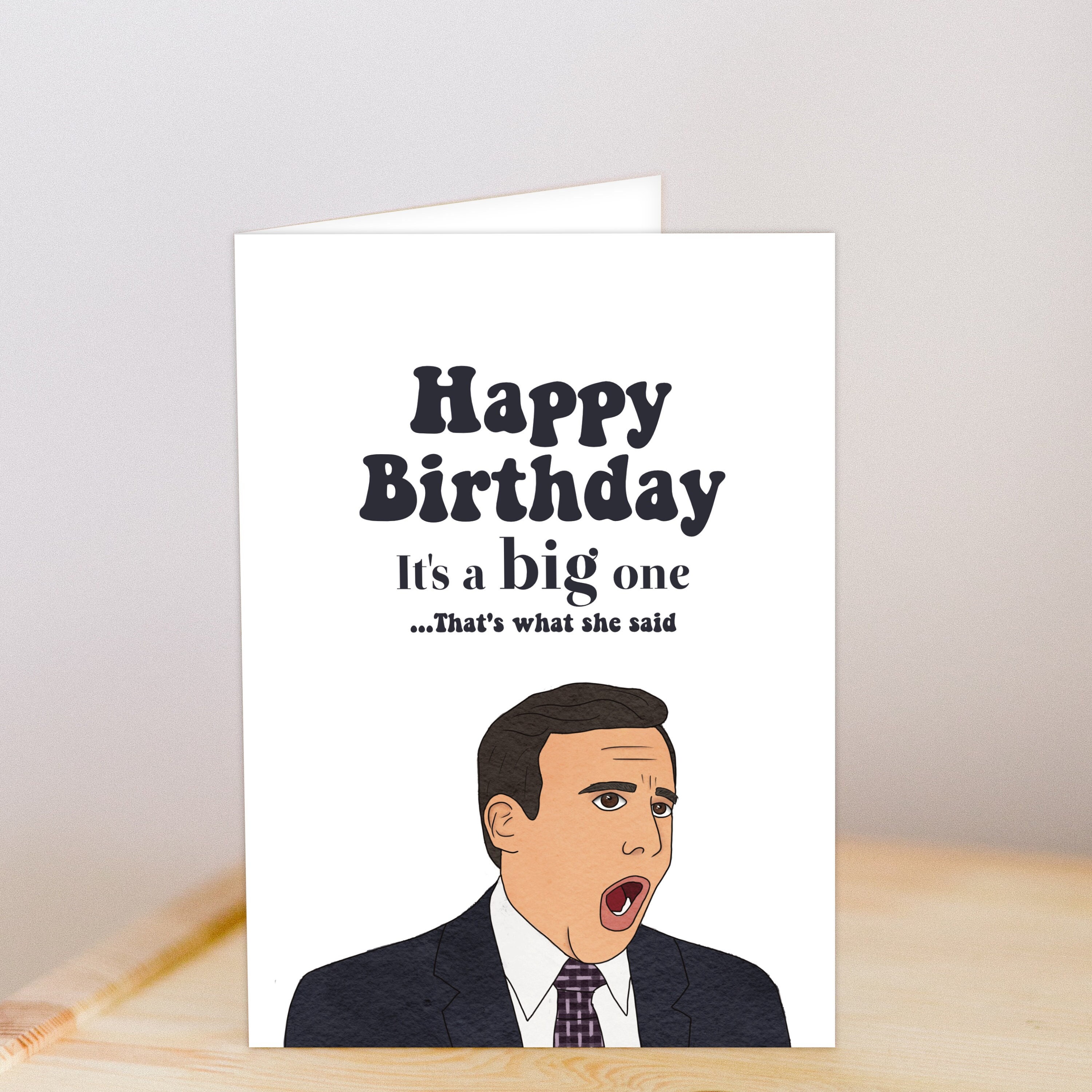 Printable the Office Birthday Card, Michael Scott. Greeting Card ...