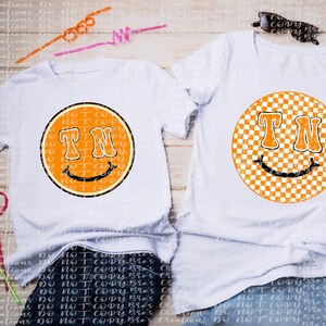 Tn Checkered Smiley Distressed & Solid Png | 2 Files| TN Game Day ...